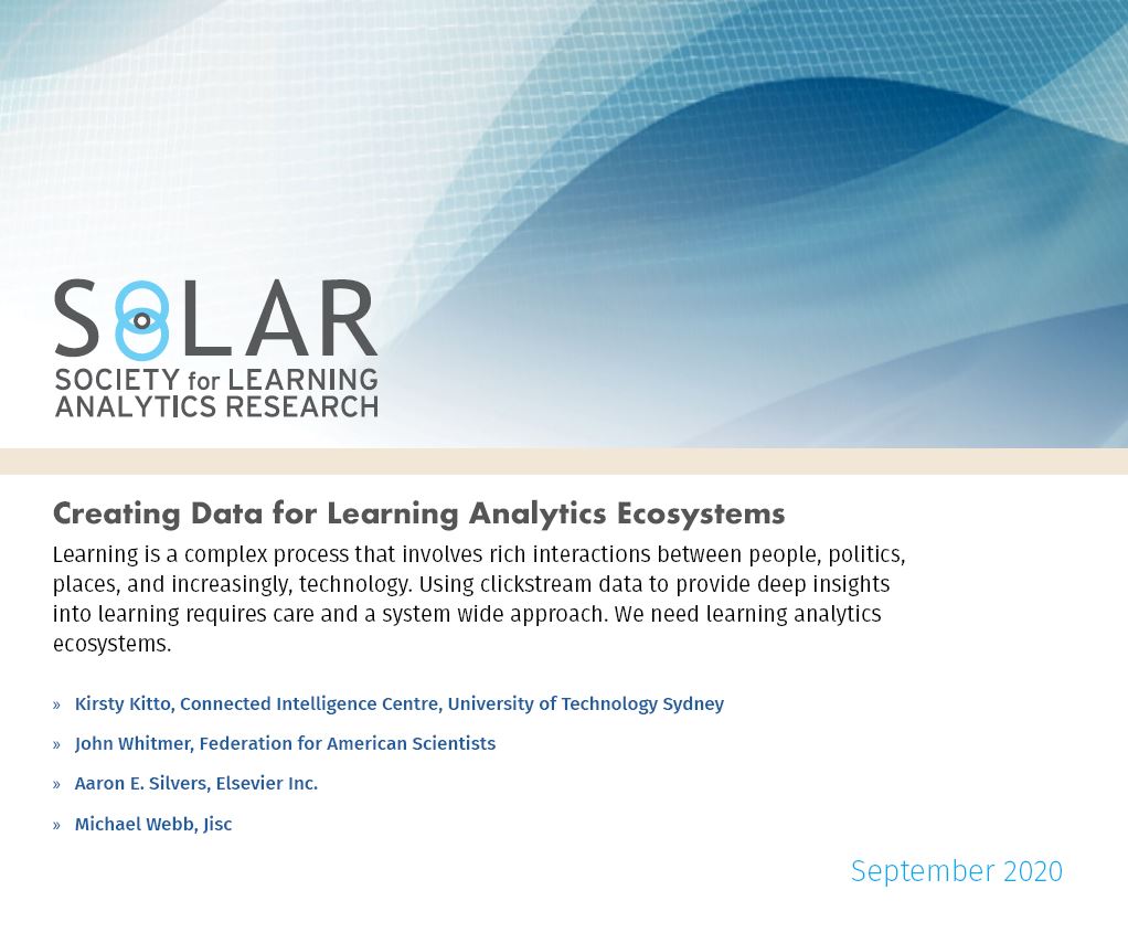 SoLAR Briefing: Creating Data for Learning Analytics Ecosystems | UTS:CIC